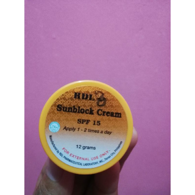 RDL Sunblock Cream 15g | Shopee Philippines
