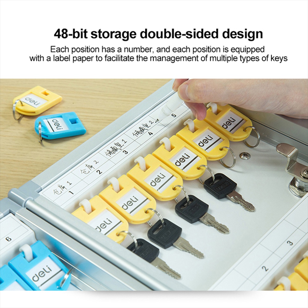 Deli Key Cabinet Safety Key Box Home Storage Creative Key Safe Box 24 ...