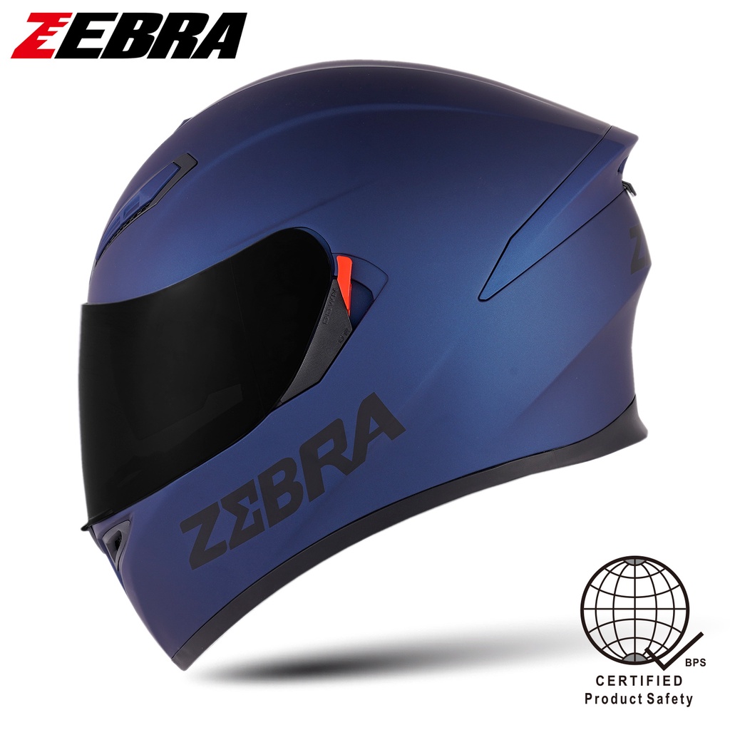 ZEBRA YM-611 PLAIN Motorcycle full face helmet dual visor helmet for ...