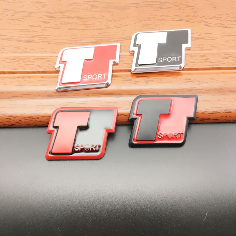 Car 3D Metal T Sport Sticker For Toyota Carmy Corolla RAV4 Levin Yaris ...