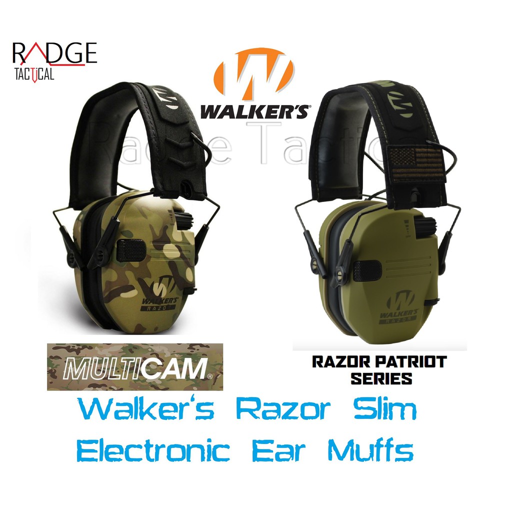 Walkers Razor Slim Electronic Shooting Ear Muffs with NRR 23 dB | Shopee Philippines