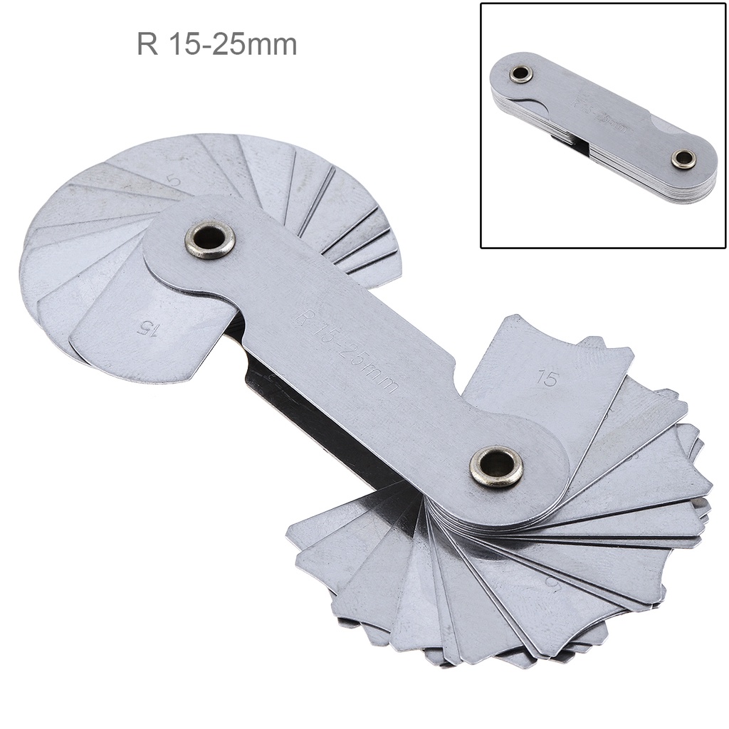 32 Blades Screw Pitch Gauge Stainless Steel Radius Gauge Sample R Gauge ...