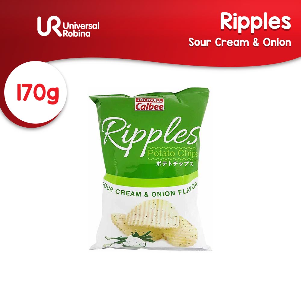 Calbee Ripples Potato Chips Sour Cream & Onion (170g) | Shopee Philippines