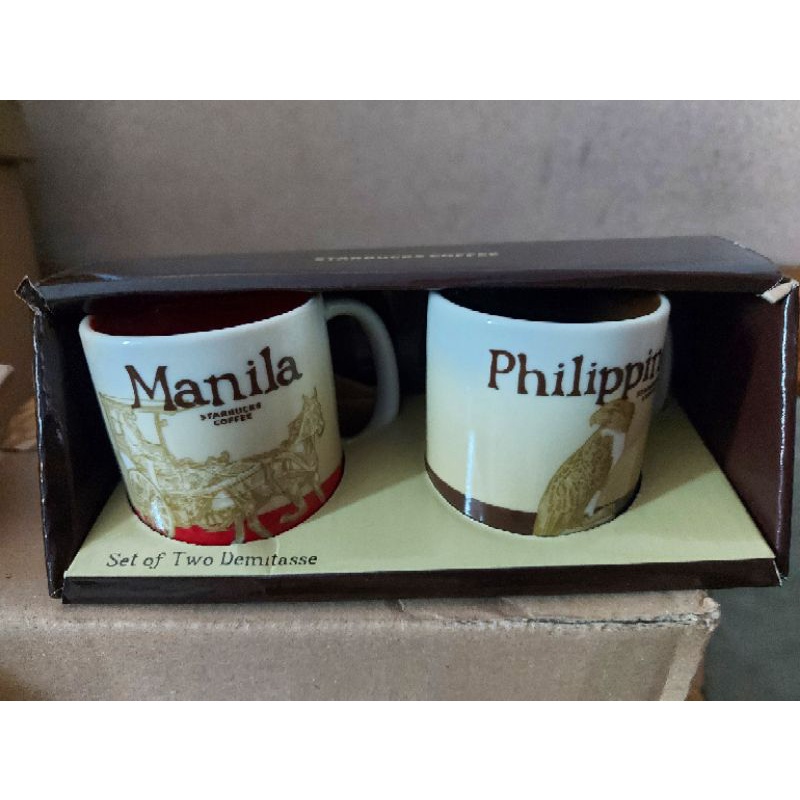 Starbucks 2 in 1 demitasse Manila Calesa Philippine Eagle original mini ...