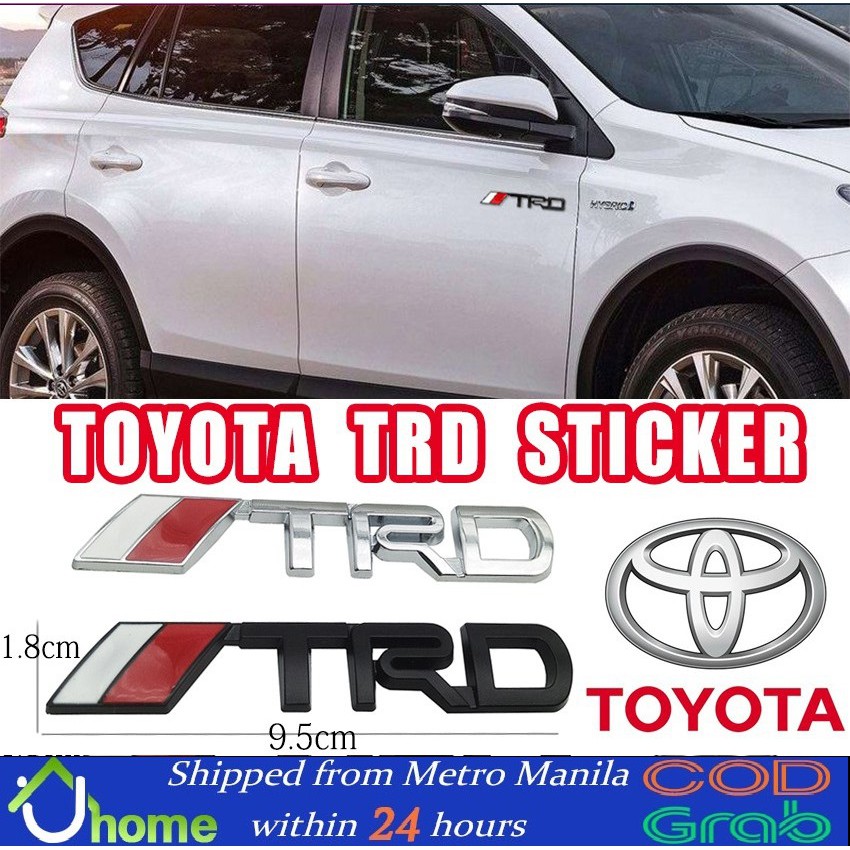 【SOYACAR】TRD 3D Metal Emblem Car Body Sticker TRD-sport Modification ...