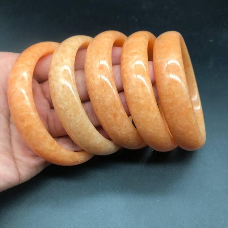 Pure Natural Beige Jade Sunset Red Bracelet | Shopee Philippines