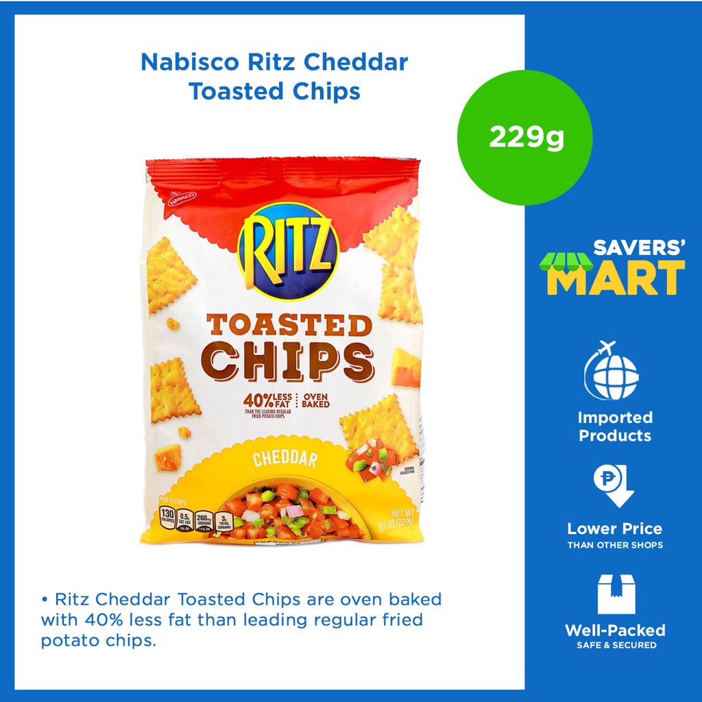 Nabisco Ritz Toasted Chips 229g (Original, Cheddar, Sour Cream) | Shopee Philippines