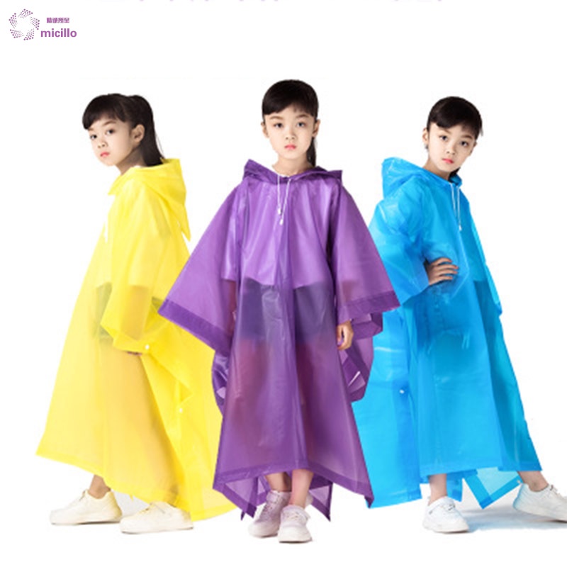 1pcs Fashion Pullover EVA Waterproof Child Raincoat Outdoor Hiking Travel Rainwear Children ...