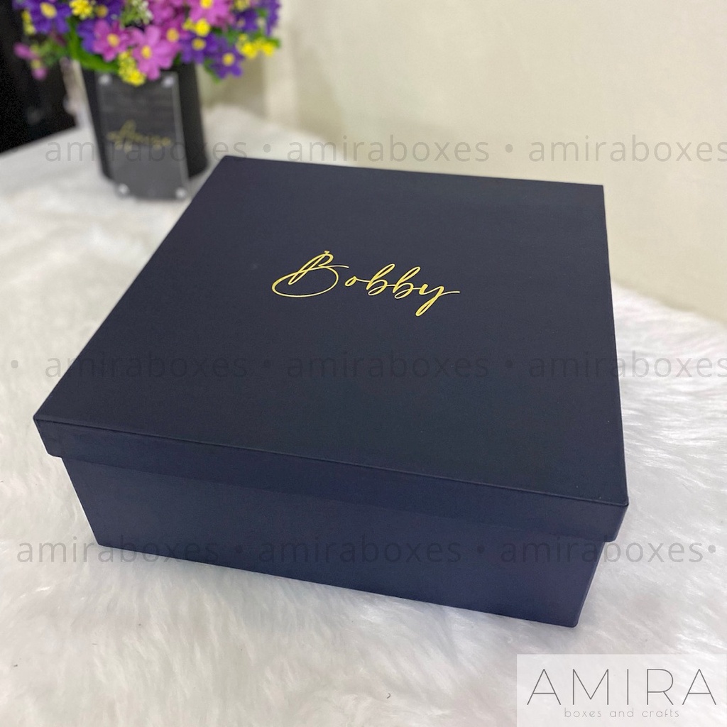 Personalized gift box - DARK BLUE | personalized customized with NAME ...