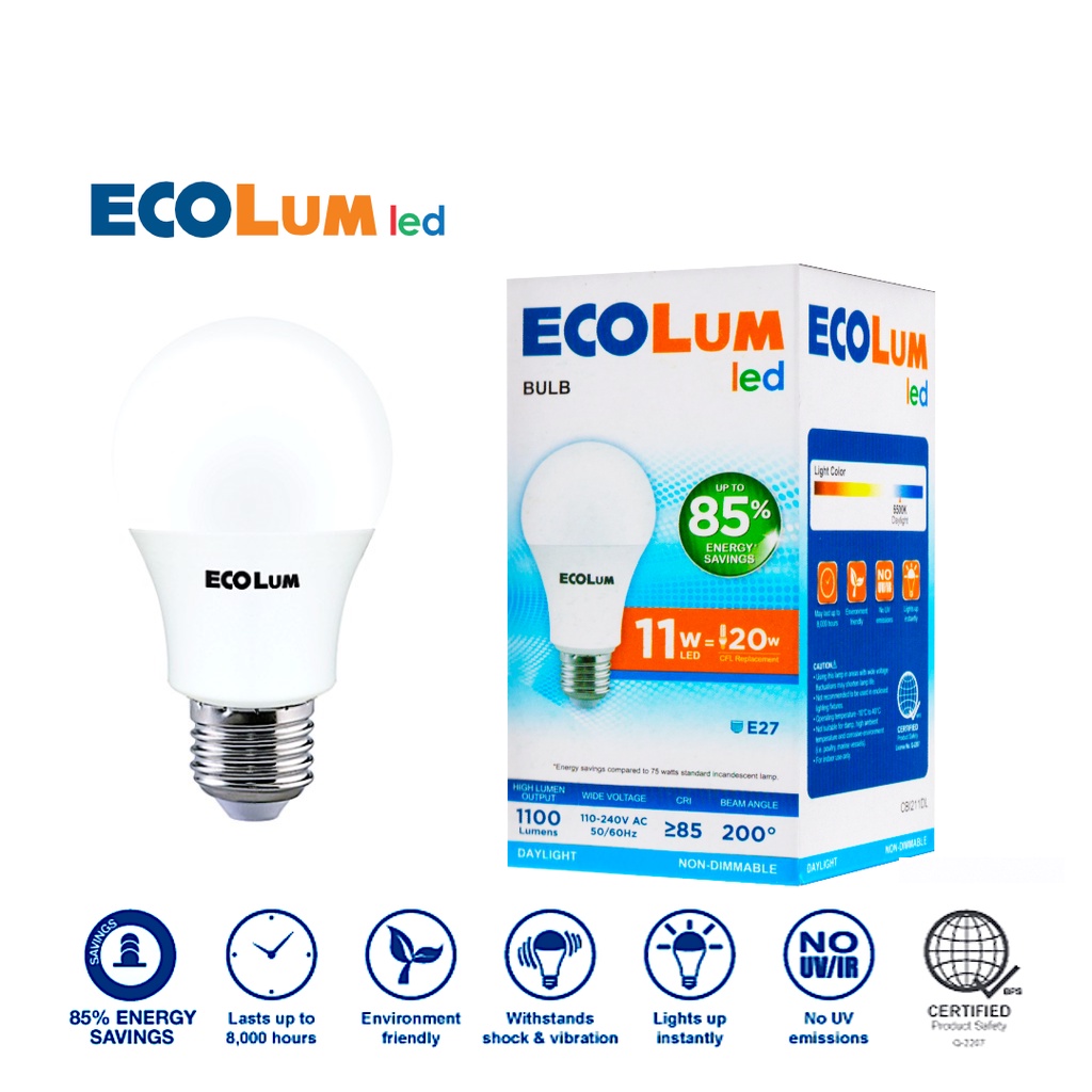 11W Daylight Firefly Ecolum Light Emitting Diode LED Light Bulb 11 ...