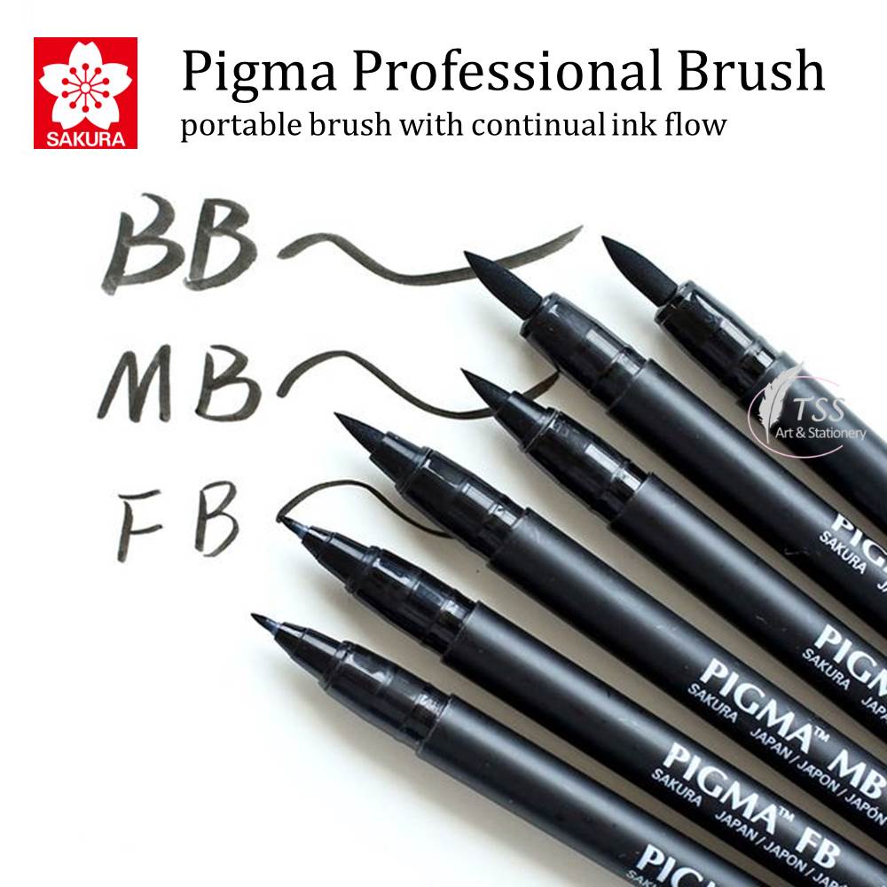 SAKURA Calligraphy Pigma Brush Pen Fine / Medium / Bold - Sketch ...