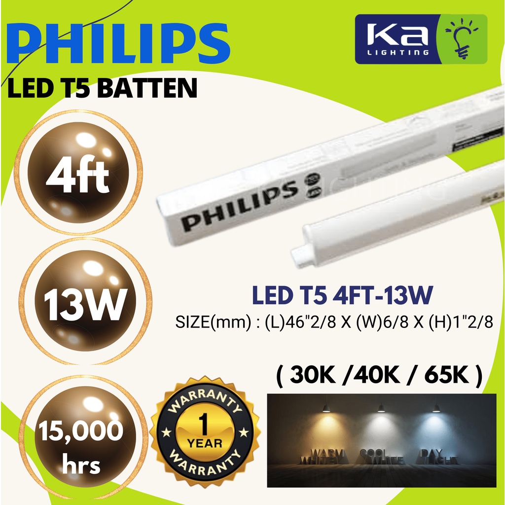 PHILIPS LED T5 Tube Light Drop Curve Light LampuCeiling Light1ft/2ft ...