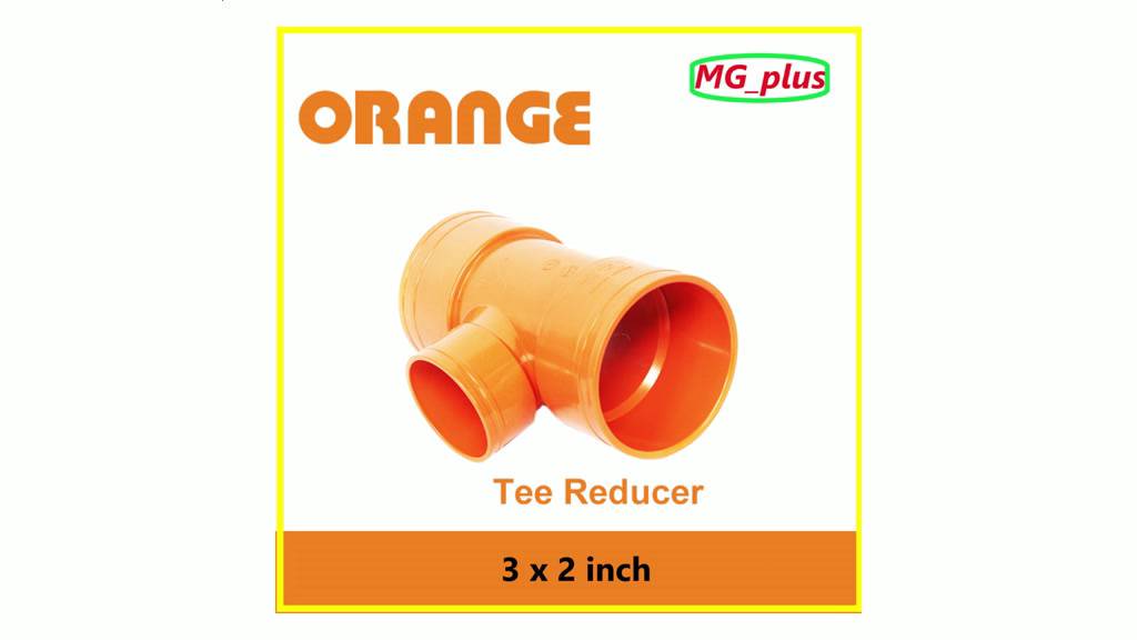 PVC Sanitary Orange Pipe Fittings Tee Reducer 3x2 4x2 4x3 For Plumbing ...
