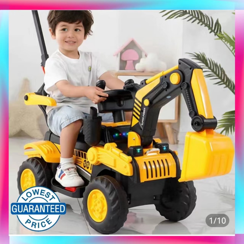 COD Kids can ride a fully automatic electric excavator four-wheel toy ...