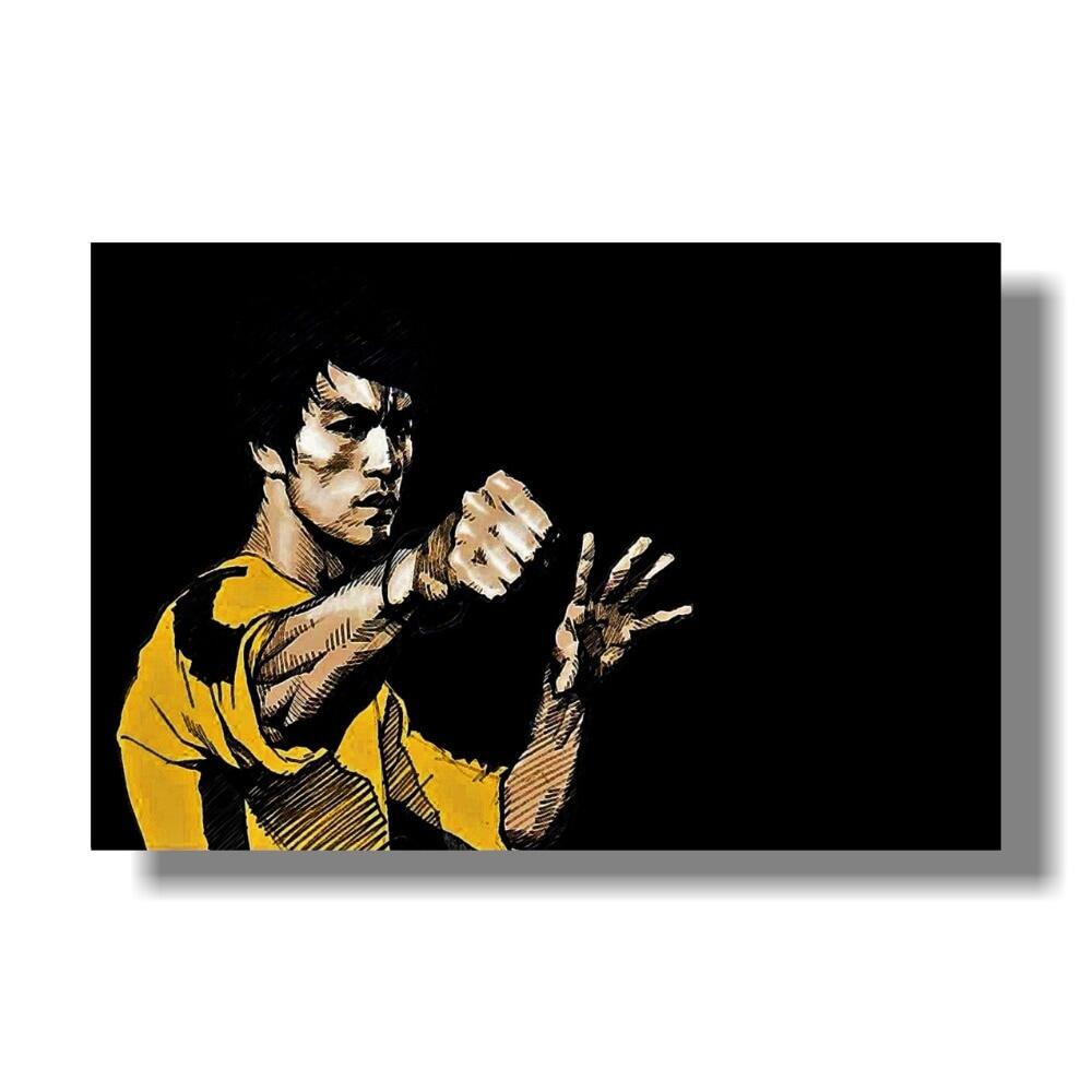 Bruce Lee retro poster Strength Quote Inspirational Motivational Wall ...
