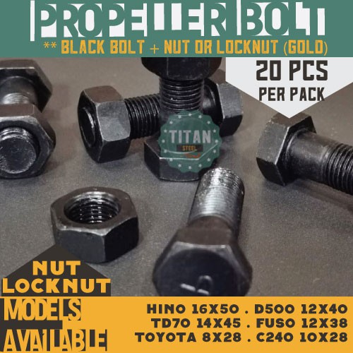 20pcs - Propeller Bolt with Nut | Shopee Philippines