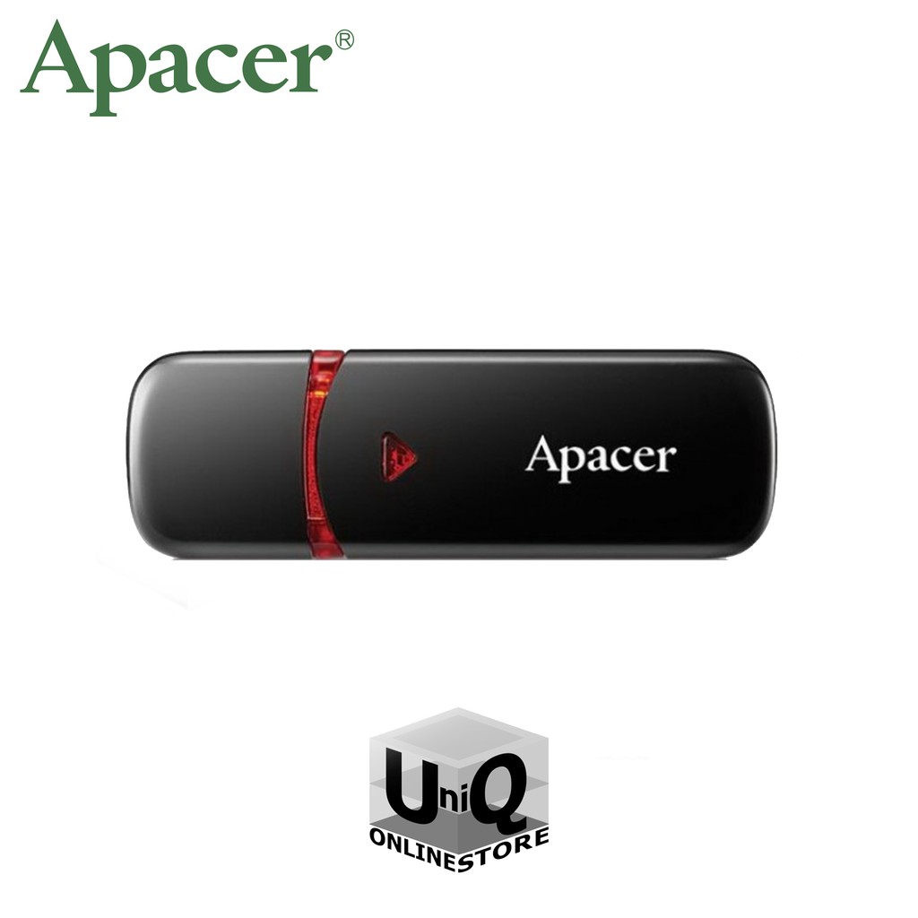 Apacer AH333 16GB Pen Cap USB Flash Drive (Mysterious Black) | Shopee ...