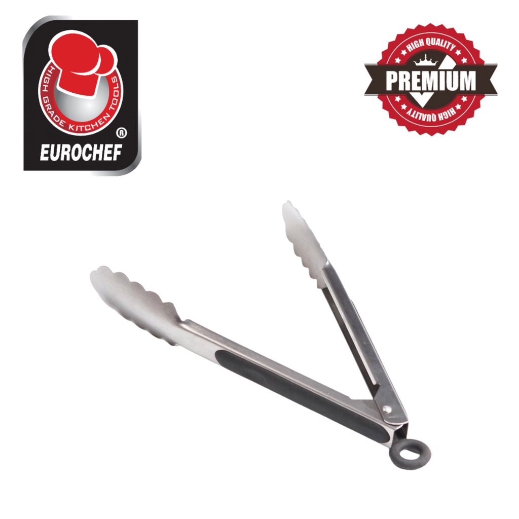 Eurochef 9" Stainless steel tong - with Non stick Stainless Head and ...