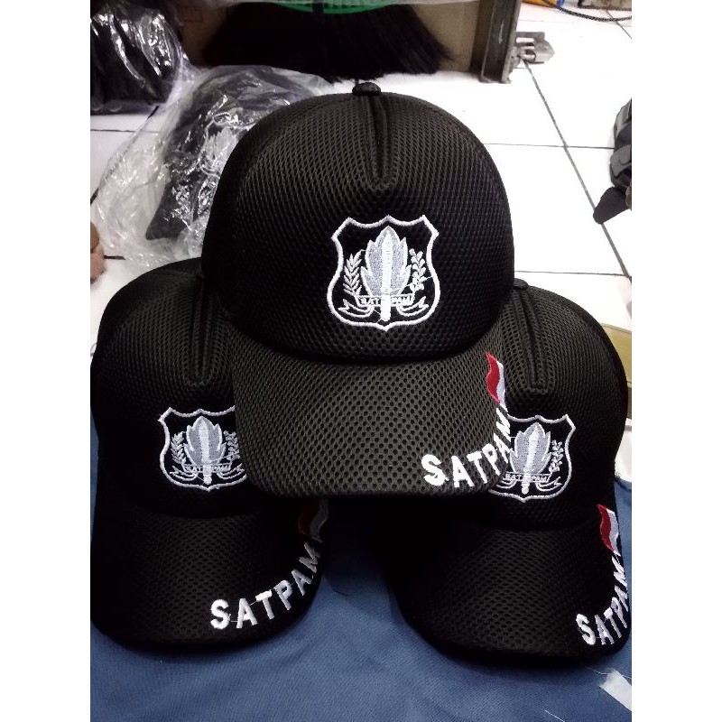 Latest Brown Security Guard Net Hat, free Name | Shopee Philippines