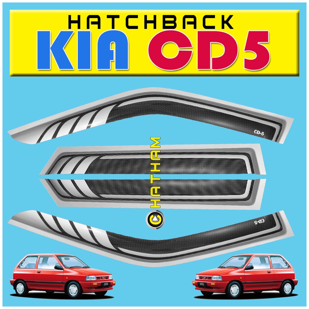 Kia Pride CD5 Hatchback ( Blacknet ) Rain Guard Window Visor | Shopee ...