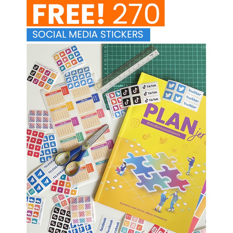 PLANJER -SOCIAL MEDIA PLANNER & BUSINESS WORKBOOK 2021-2022 | Shopee ...