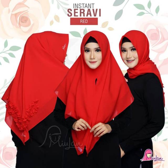 Hb - INSTANT SERAVI RED, DARK MINT | Instant HIJAB BY Dannis | Shopee ...