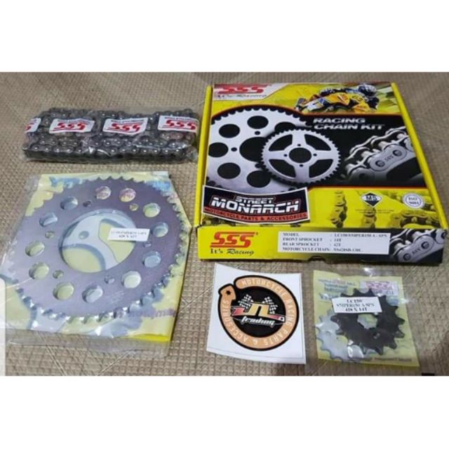 SSS NICKEL CHROME CHAIN SET FOR YAMAHA SNIPER 150 V1/V2 | Shopee ...
