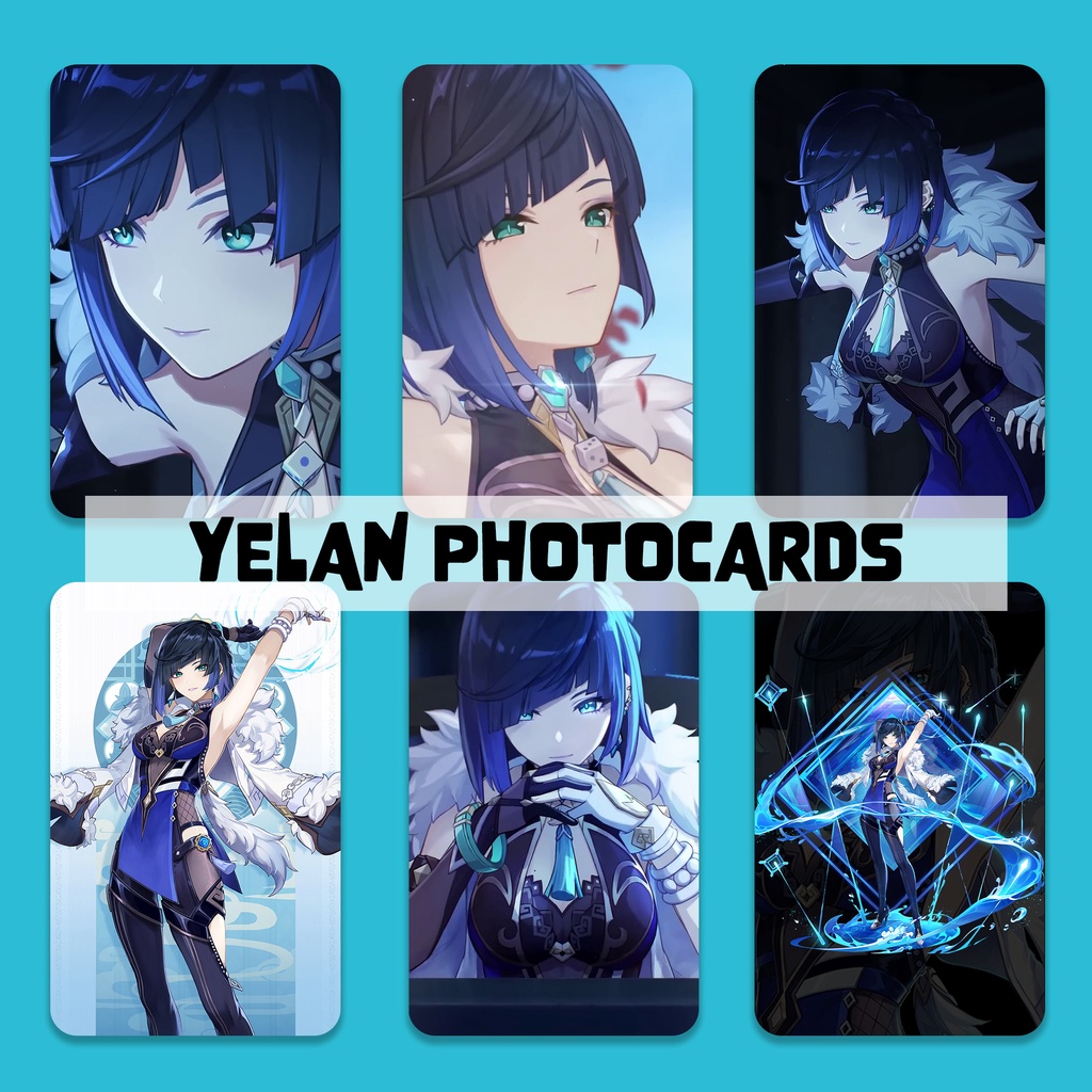 Genshin Impact Photocards - YELAN Textured Photocards Front and Back ...