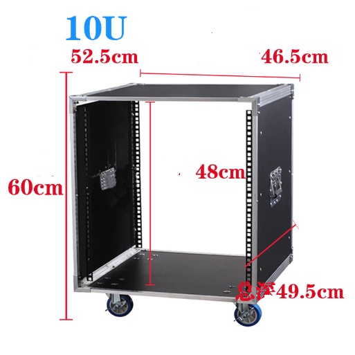 10u Flight Case Stage Audio Cabinet Rack Mixer Shelf Power Amplifier ...
