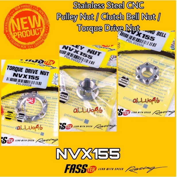 Fasstek NVX155 Nut Clutch Bell / Nut Front Pulley / Nut Torque Drive ...