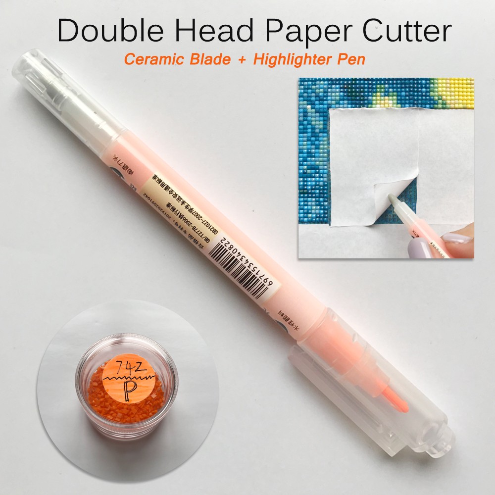 Diamond Painting Parchment Paper Cutter Ceramic Blade with Hightlighter ...