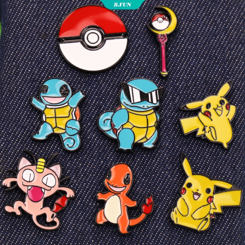Cute Japanese Style Anime Movies Pokemon Enamel Badge Pikachu Enamel ...
