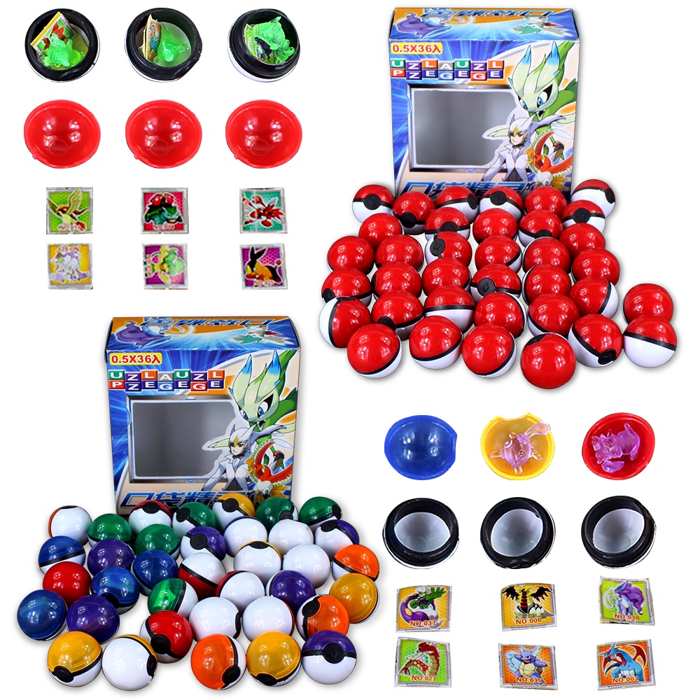 36 Pcs Pokeball+36 Pcs Figures Pokemon Toys Ball With Mini Pikachu ...