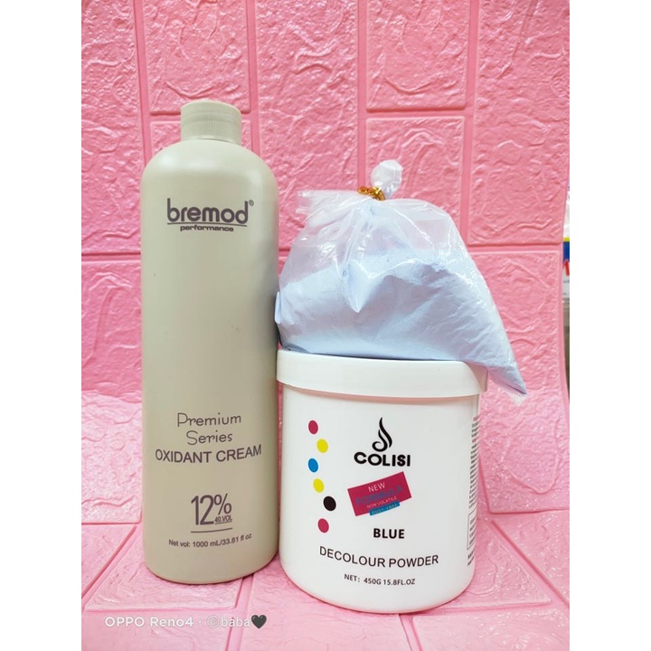 COLISI BLEACHING POWDER WITH BREMOD PREMIUM OXIDIZING CREAM 1000ML ...