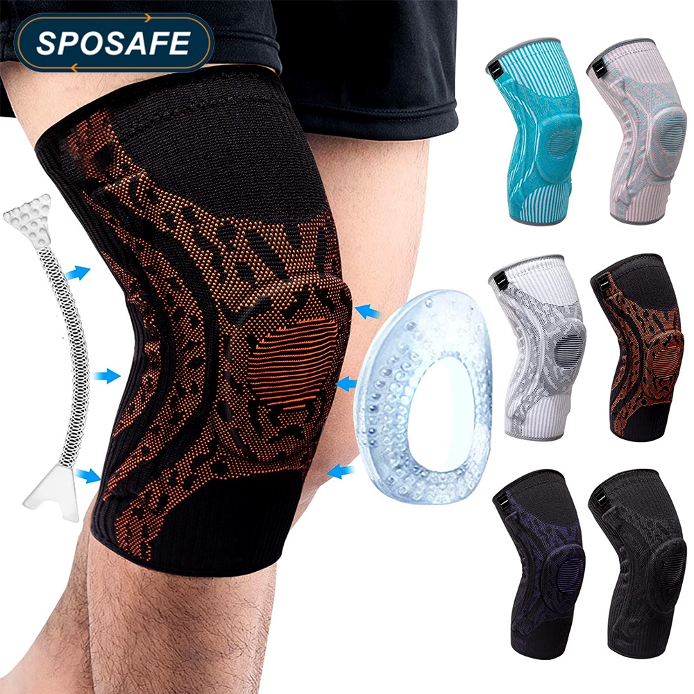 SPOSAFE knee support pads with Stabilizers & Silicon Pad knee ...
