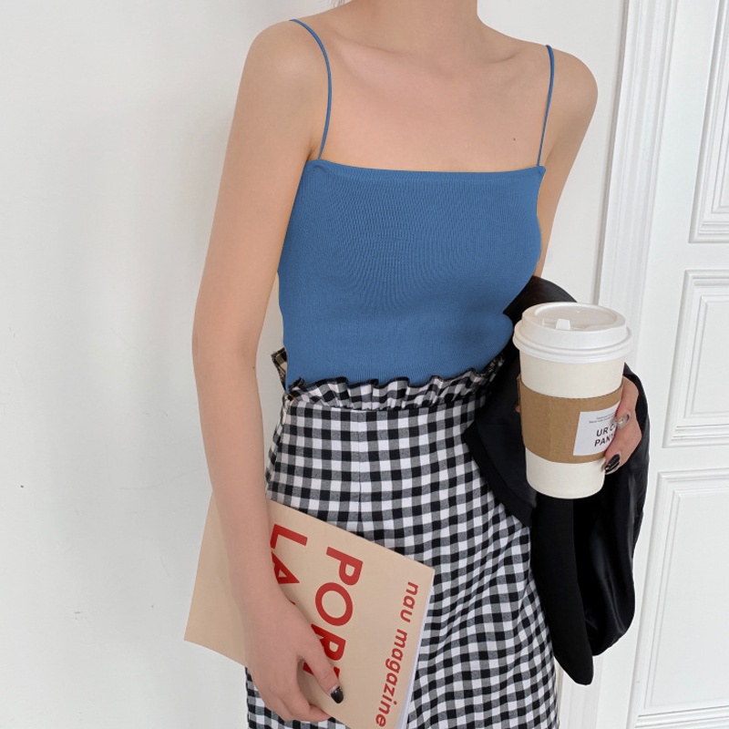 Small Suspender Thin Shoulder Strap Top Women's Short Inner Bottoming ...