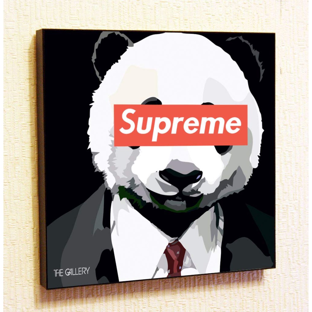 Supreme Panda Framed Poster Pop Art for Decor with Motivational Quotes ...