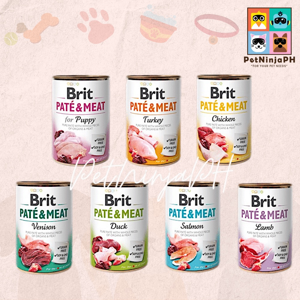Brit Pate and Meat Dog Food Grain Free Can 400 g | Shopee Philippines