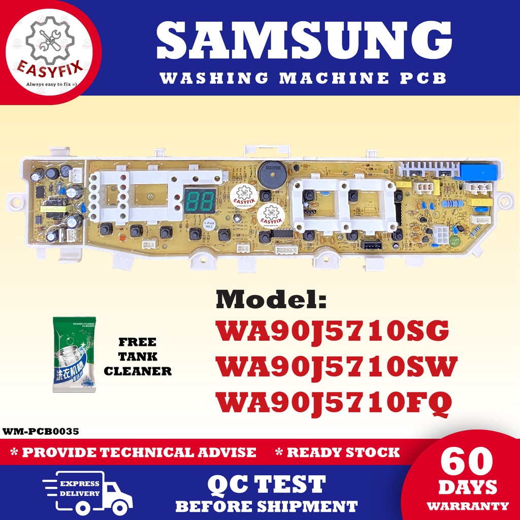 WA90J5710SG / WA90J5710SW SAMSUNG WASHING MACHINE PCB WA90J5710FQ ...