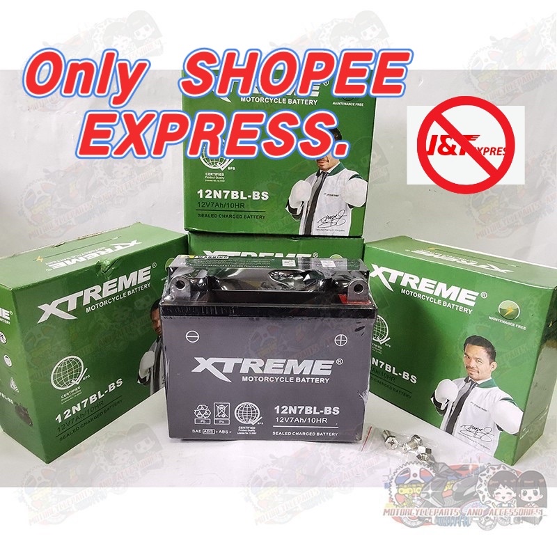 LJ Motorcycle 12N7BL-BS Xtreme Battery 7L for Tmx 125 Alpha | Shopee ...
