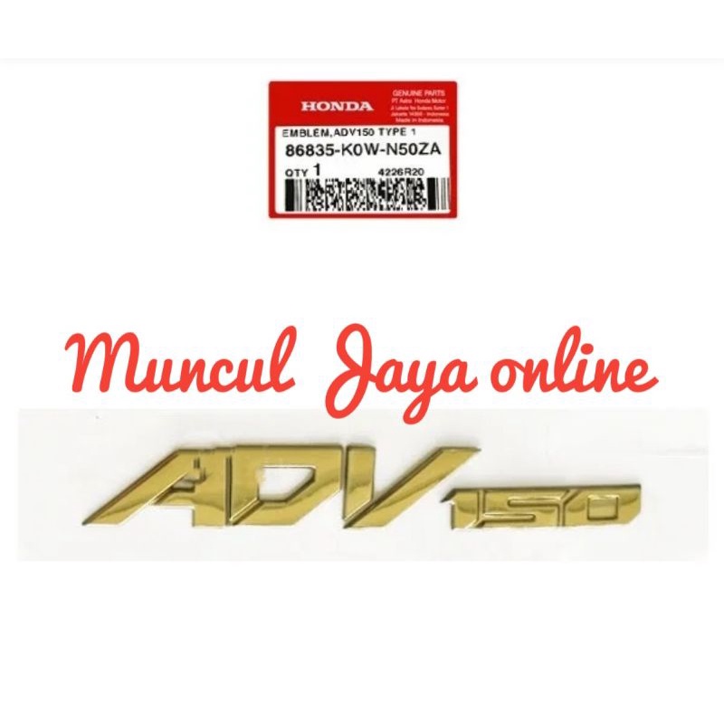 86835-k0w-n50za 3D ADV 150 Gold Emblem | Shopee Philippines