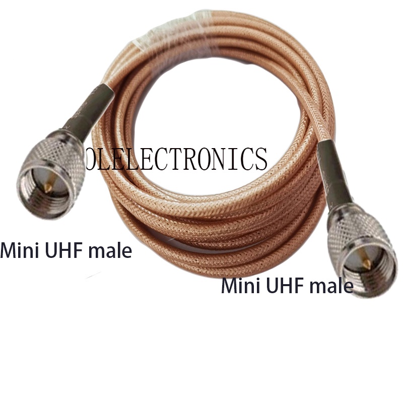 RG400 Mini UHF Male to Mini UHF male Double Shielded Copper Braid RF ...