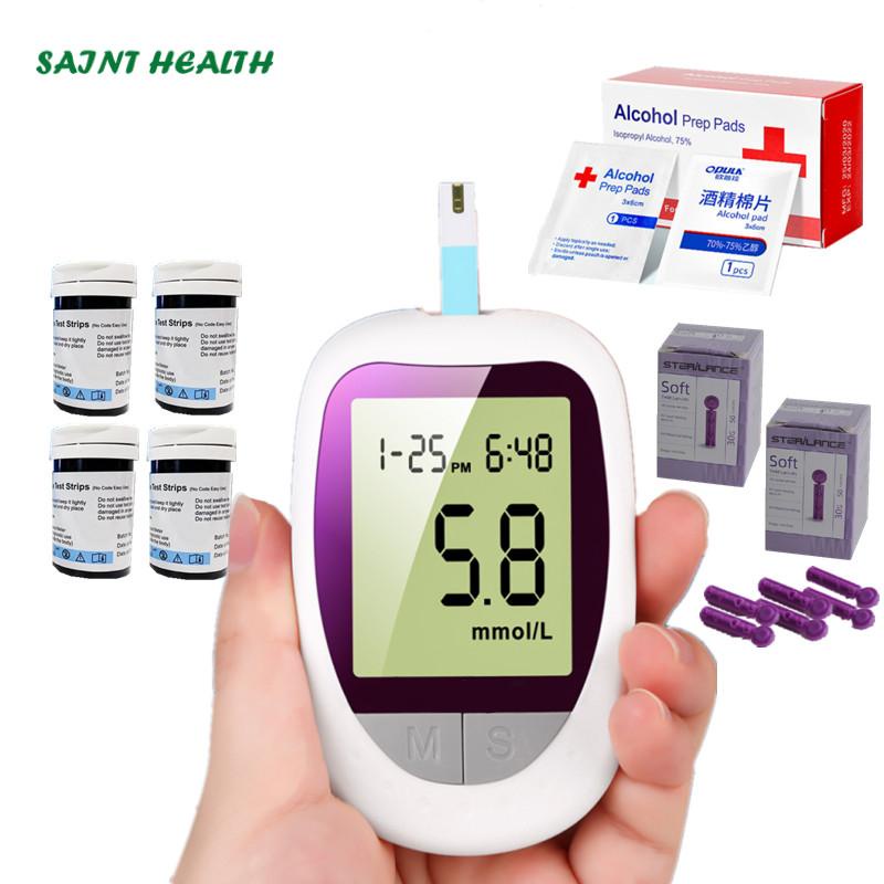 KH-100 Blood Glucose Meter Glucometer Kit Blood Sugar Meter Diabetes ...