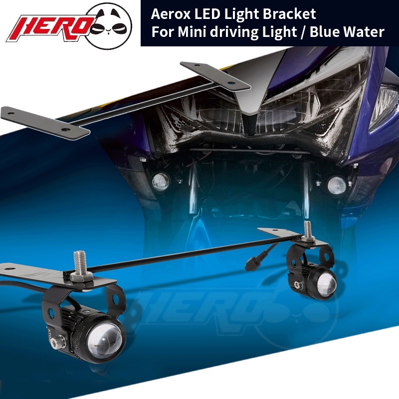 Aerox / Nmax Mini Driving Light Bracket LED Holder Heavy Duty Alloy ...