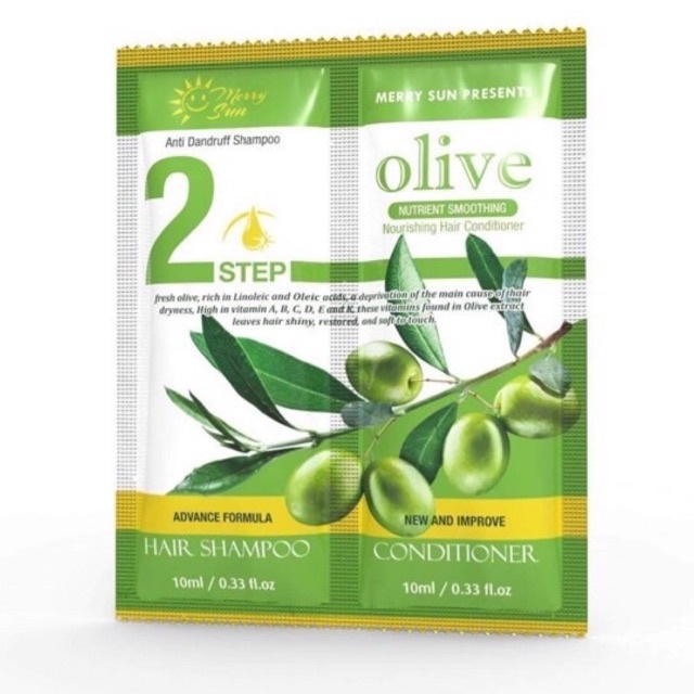 Merry Sun Olive hair shampoo/Conditioner (sachet) | Shopee Philippines