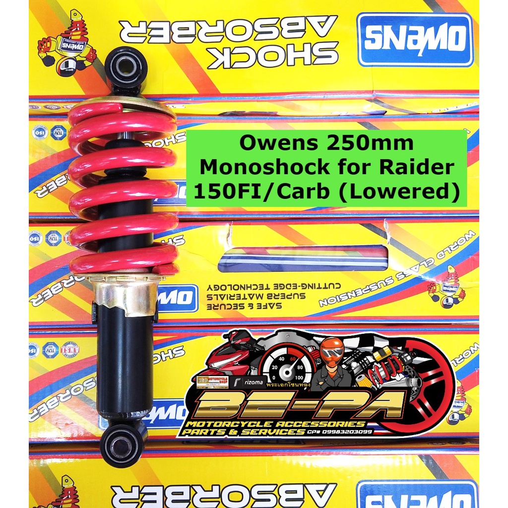 Owens 250mm Mono Shock for Raider 125/150Fi/Carb (Lowered) | Shopee ...