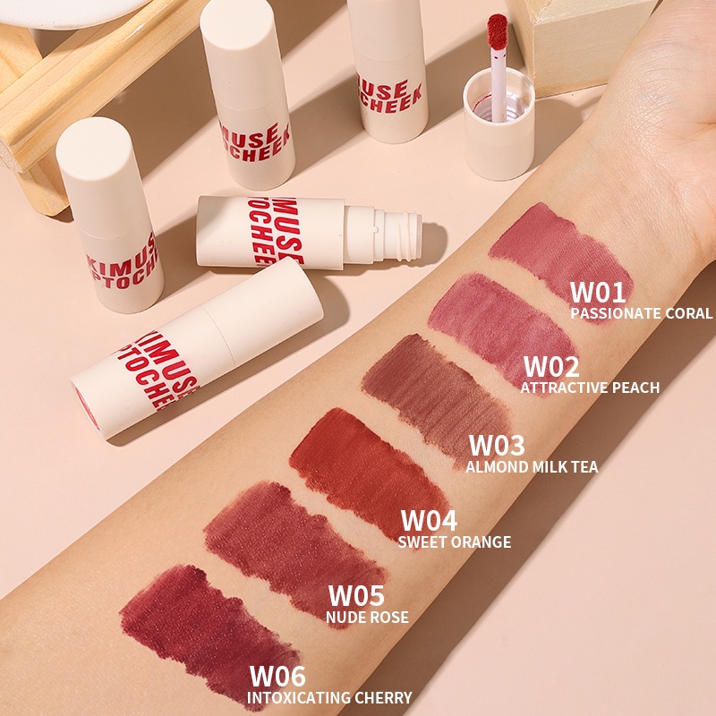 KIMUSE Cheek Blush & Lip Tint Long-Lasting and Mask-Proof Muti-Use Lip ...