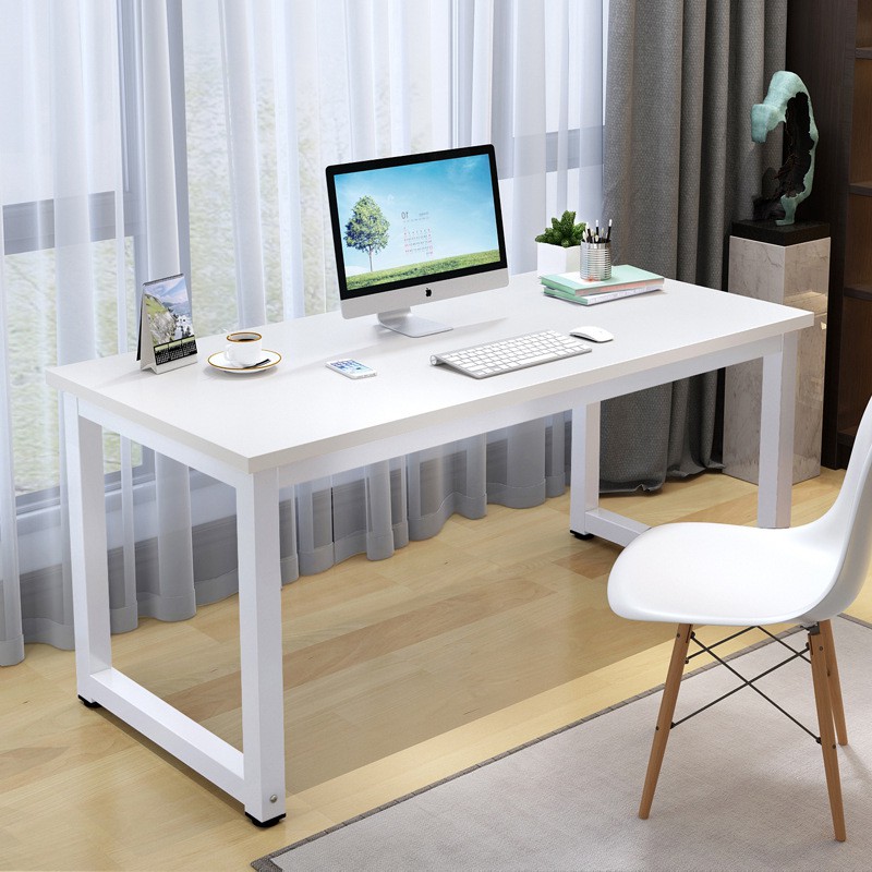 White 120x60cm Computer Table office desk Home student Furniture Wood ...