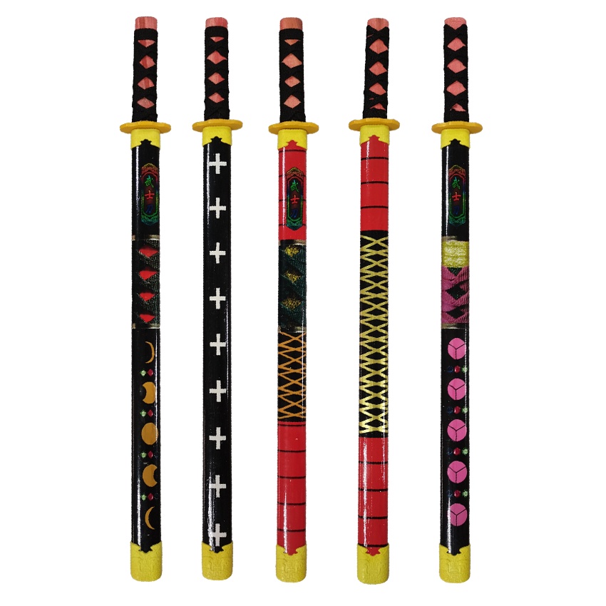 Wooden Samurai Japanese Sword Bamboo Knife Random Demon Slayer Katana ...