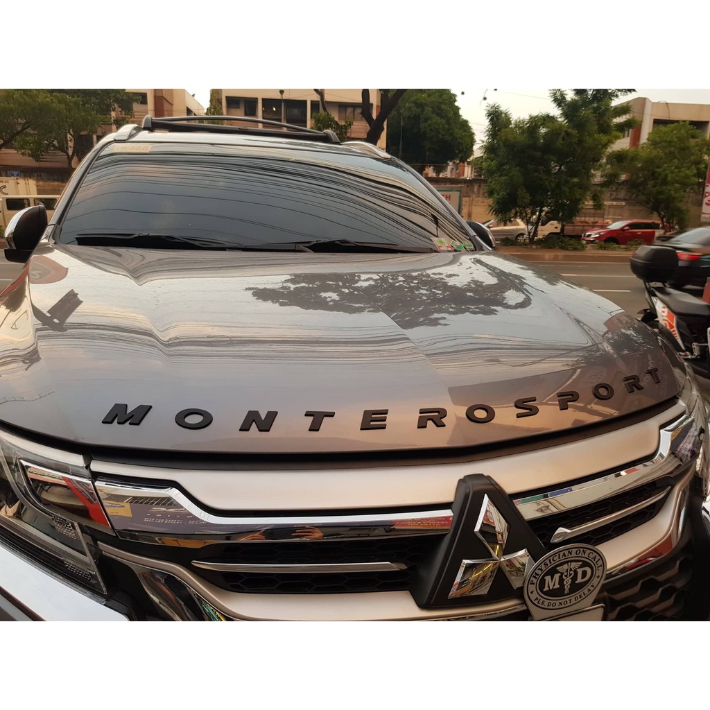 MONTERO 2008 to 2025 HOOD EMBLEM WITH GUIDE AND DOUBLE SIDED ADHESIVE ...